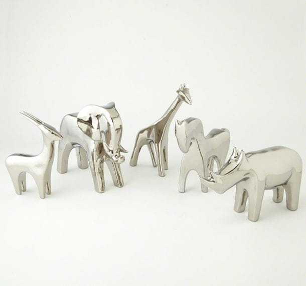 Metallic Animal Sculptures | June DeLugas Interiors